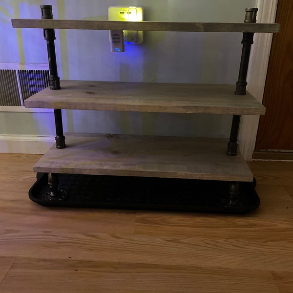 Industrial Shoe Rack, Shoe Storage, Shoe Rack, Entryway Shoe Organizer ...