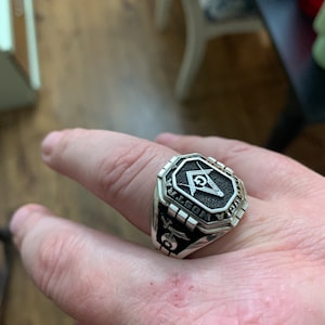 In Hoc Signo Vinces Masonic Ring, Masonic Knights Templar Ring, Silver ...