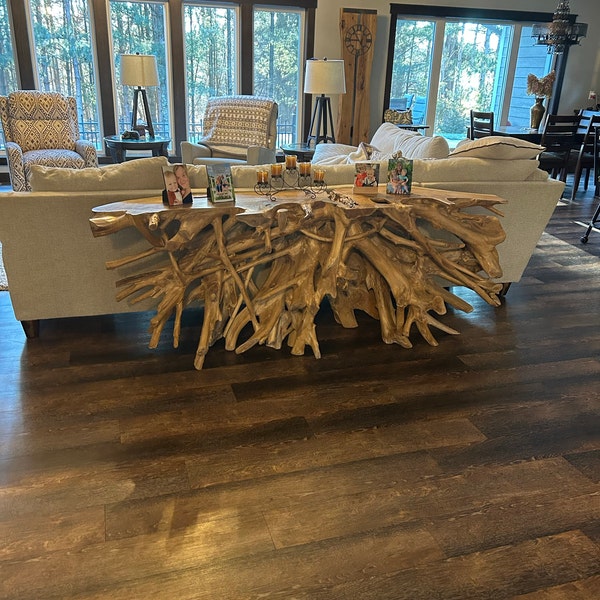 Teak Root Console Table Driftwood Entryway Table - Etsy