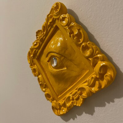 Eye Sculpture Art Yellow / Goth Decor / Pastel Goth / Memento - Etsy