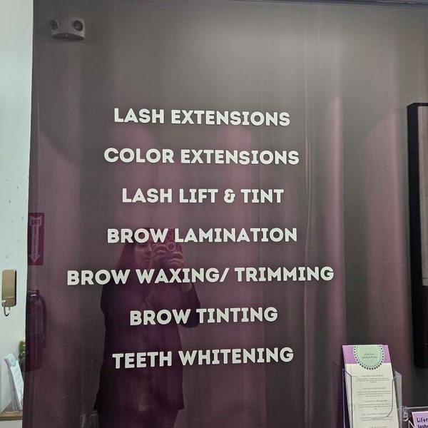 Service List Decal | Customizable Text, Font, and Color - Window Decal ...