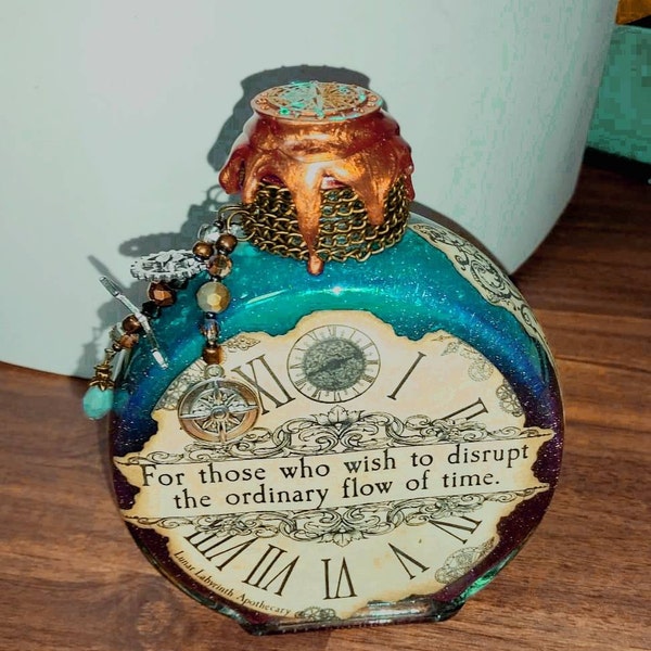 Color Changing Time Travel Potion Bottle: Steampunk Fantasy Decor - Etsy