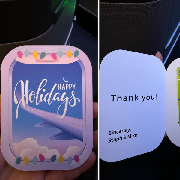 Flight Attendant Thank You Card, Flight Crew Thank You Card, Airplane ...