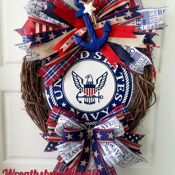 12" Diameter US Navy Emblem Round Sign-military- - Etsy