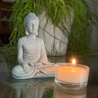 Mini Resting Buddha Statue | Buddha Sandstone Sculpture | Zen Statue ...