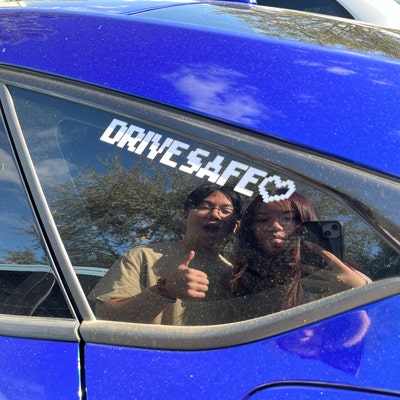Pixel Drive Safe Vinyl Car Decal - Etsy