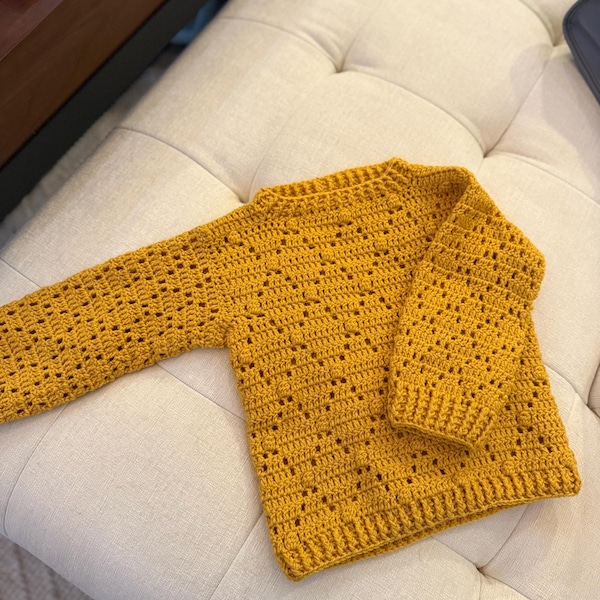Crochet PATTERN - Diamond Sweater (child Sizes 0-6m up to 9-10years ...