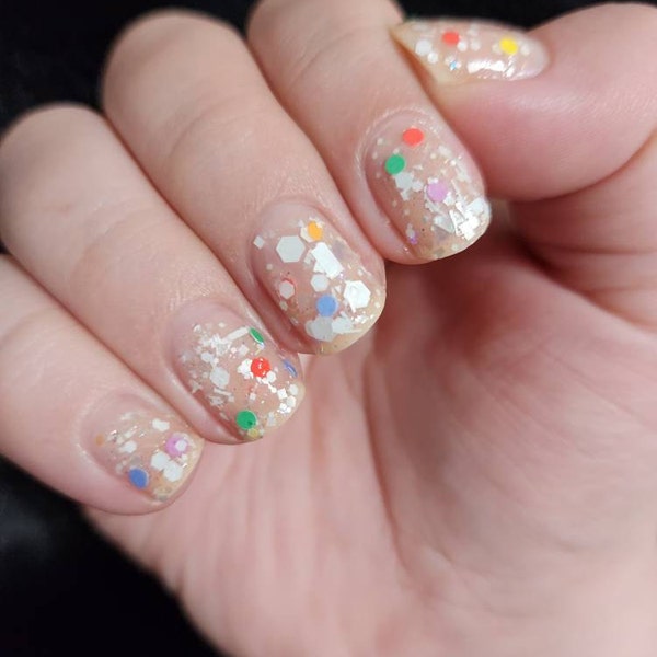 Cereal Milk - Handmade Glitter Nail Polish - 21-free, Vegan, Cruelty ...