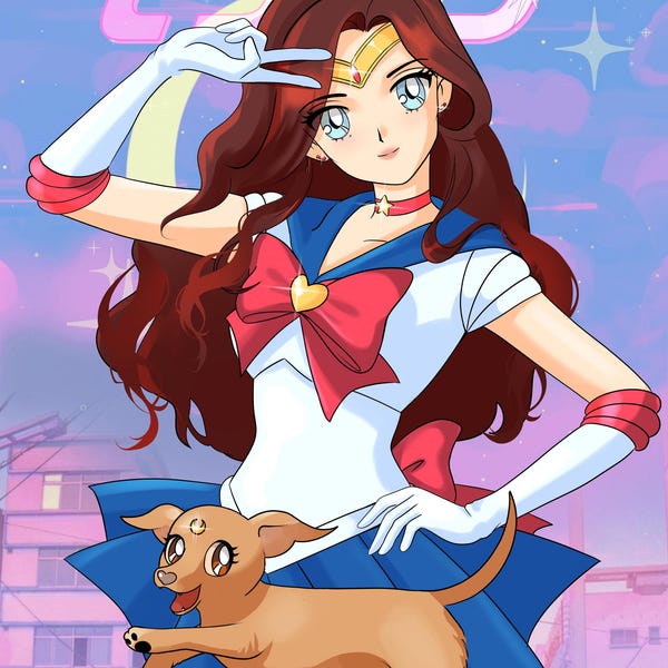 Personalised Sailor Moon Portrait / Custom Sailor Moon Art - Etsy