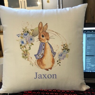 Peter Rabbit Blue Floral PNG, Peter Rabbit Wreath Design, Card, Tag ...