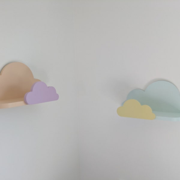 Set of 3 Cloud Shelf, Cloud Shelf, Shelf for Baby, Nursery Wall Decor ...