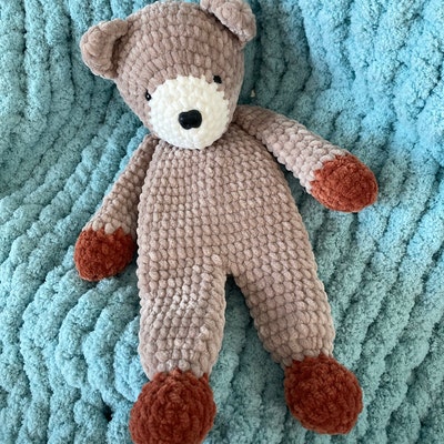 Bear Snuggler Crochet Pattern, Bear Lovey Pattern, Cuddle Toy ...