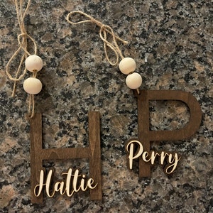 Personalized Name Wood Letter Christmas Ornament Laser Cut - Etsy