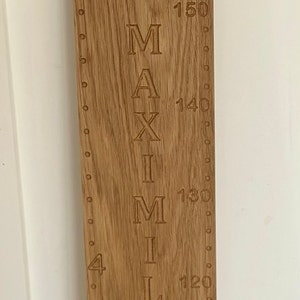 Personalised Wooden Height Chart Ruler, Wooden Height Chart, Children's ...