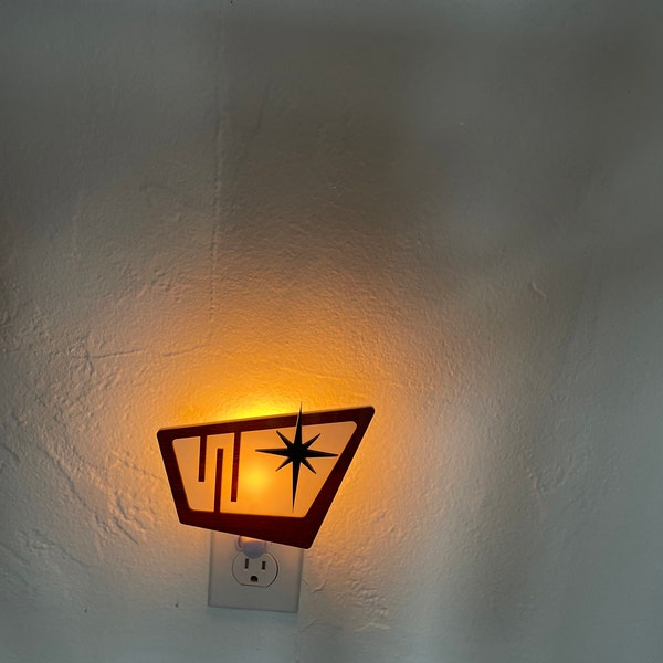 Mid Century Modern "starlite" Night Light | Retro Decor | Atomic Era ...