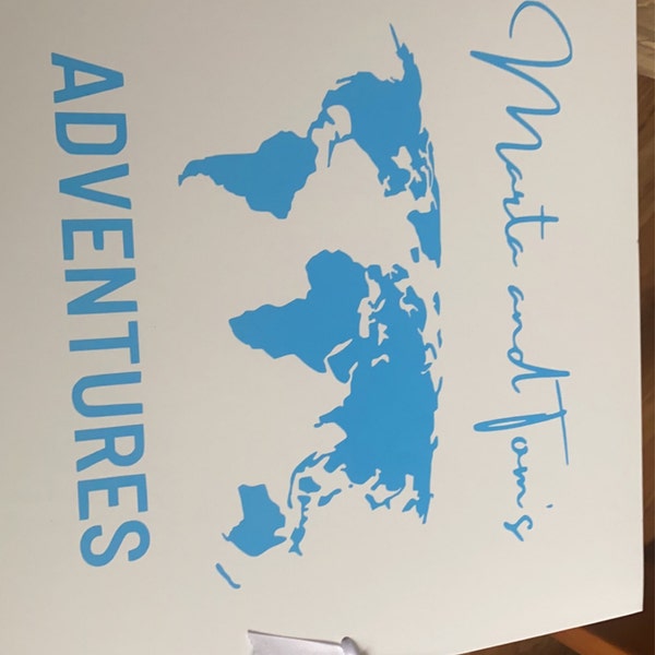 Personalised Travel Scrapbook, World Map Scrapbook, Adventure Scrapbook ...