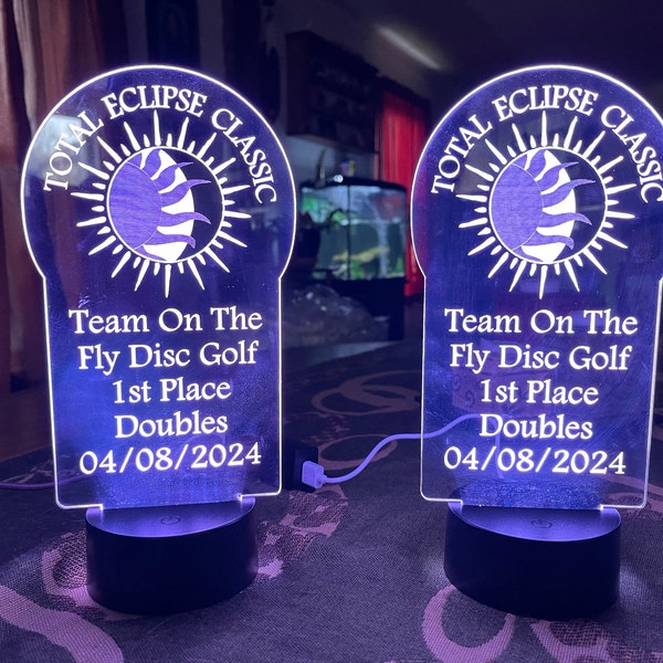 Personalized Lighted Acrylic Award, Design Your Own Award or Night ...