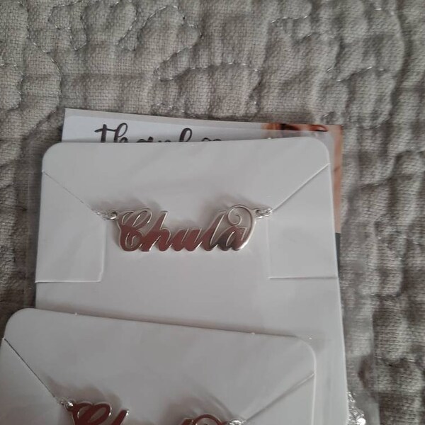 Carrie Font Name Necklace • Personalized Carrie Style Nameplate ...