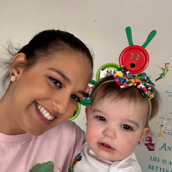 The Very Hungry Caterpillar Bows, Caterpillar Headband, Baby Bows ...