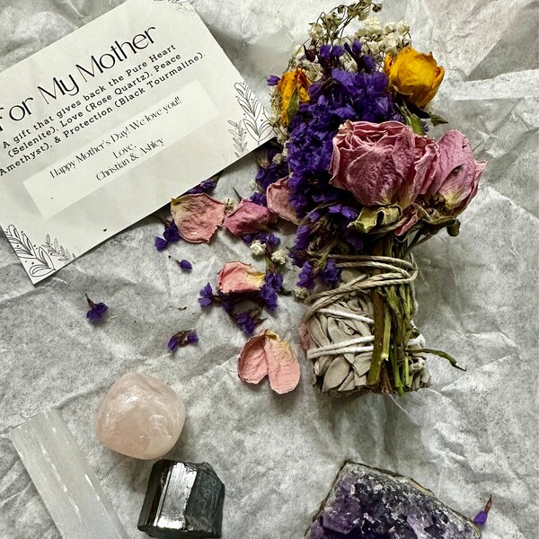 A Gift for Moms for My Mother Floral Sage Bouquet Spiritual, Chakra ...