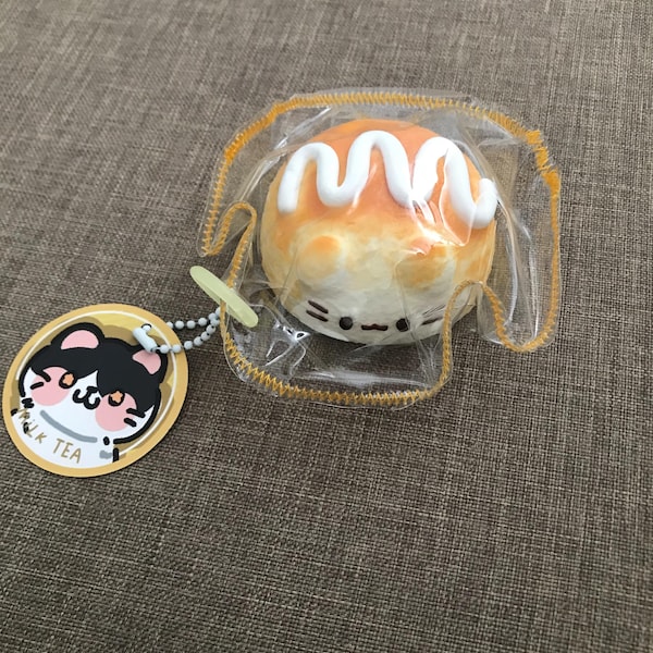 Adorable Cat Bread Squeeze Toy, Soft Pineapple Bun Stress Relief ...