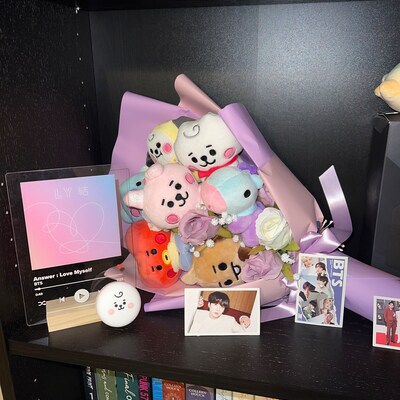 Plushies Bouquet. Kpop Boy Band Bouquet. Lavender Bouquet. Birthday ...