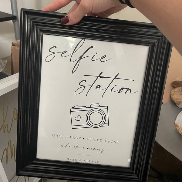 Photo Booth Sign Printable, Wedding Photo Booth Template, Selfie ...
