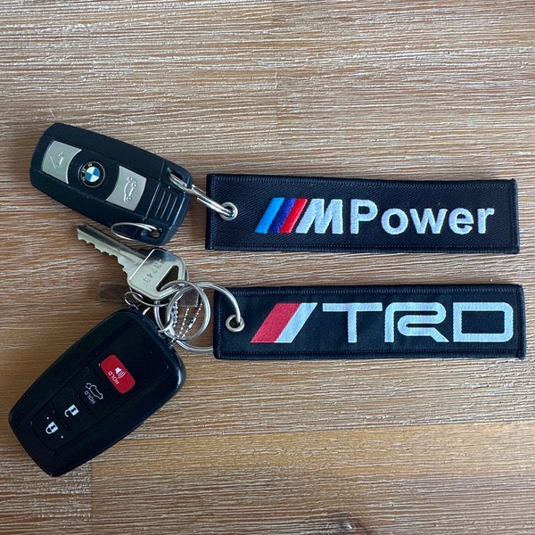 BMW M Power Embroidered Keychain - Etsy