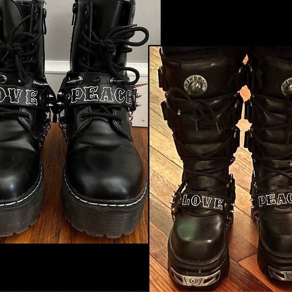 CUSTOMIZABLE Custom Leather Boot Harness Set - Etsy