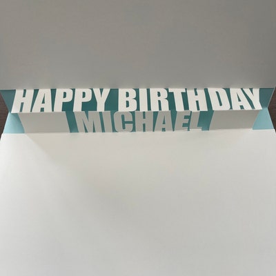 Customizable 3D Pop up Name Card - Etsy
