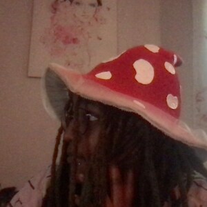 Inky Cap Mushroom Hat Witchy Wool Slouchy Tiktok Trend Mushroomcore ...