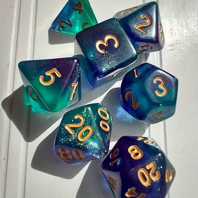 Water SPRITE Dnd Dice Set for Dungeons and Dragons TTRPG D20 - Etsy