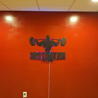 Mountain LED Metal Art Sign / Light up Mountain Metal Sign / Multi ...