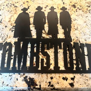 Cowboys/metal/ Sign/silhouette/western/decor/tombstone/doc Holiday ...