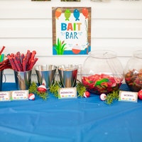 Bait Bar Sign, Fishing Table Sign, Fishing Party Food Signs, Fishing ...
