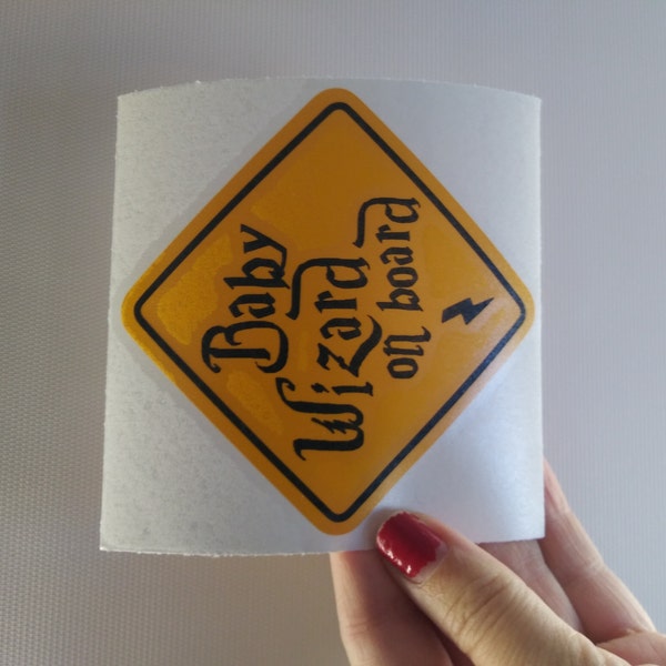 Baby Wizard on Board - Vinyl Window Decal - Car Window Decal - Wizard ...