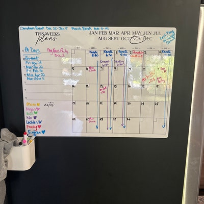 Weekly Horizontal Magnetic Menu Planner Dry Erase Whiteboard Planner ...