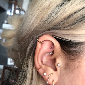 Daith Earring Daith Piercing 16g Rook Earring Rook Piercing Eyebrow ...