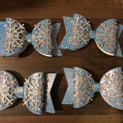 Christmas Snowflake Bow Template Lace Bow SVG Frozen Hair - Etsy