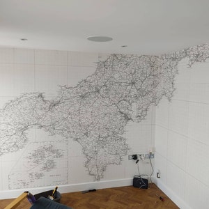 Custom Map Wallpaper Bespoke Historical Map Wallpaper Mural of Any ...