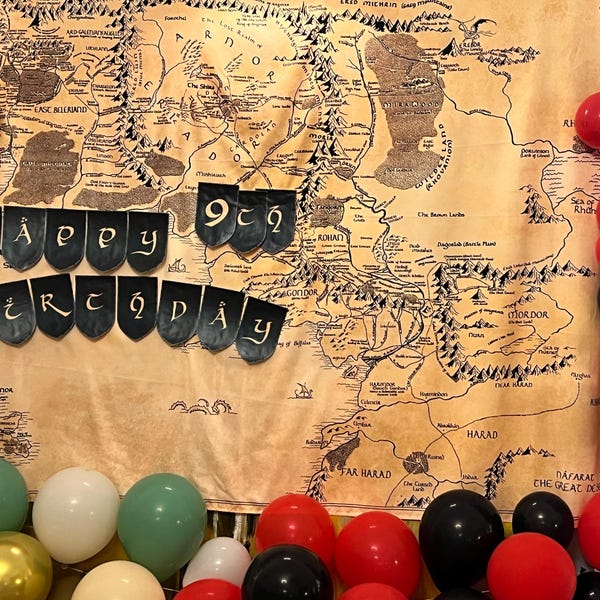 Fantasy Birthday Bundle, Hobbitcore Party, Medieval Party Decorations ...