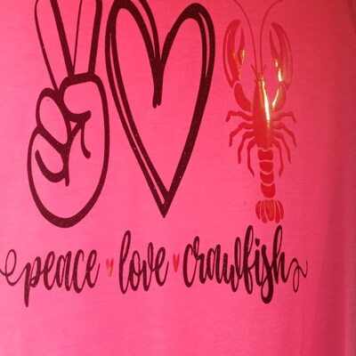 Peace Love Crawfish Svg Png Eps Dxf Love Crawfish Svg Png Crawfish Svg ...