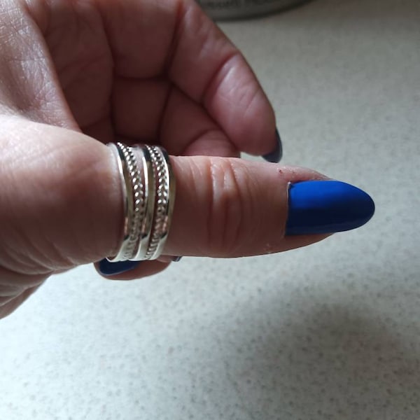 Multi Layer Thumb Ring-chunky Silver Ring-present for Woman-christmas ...