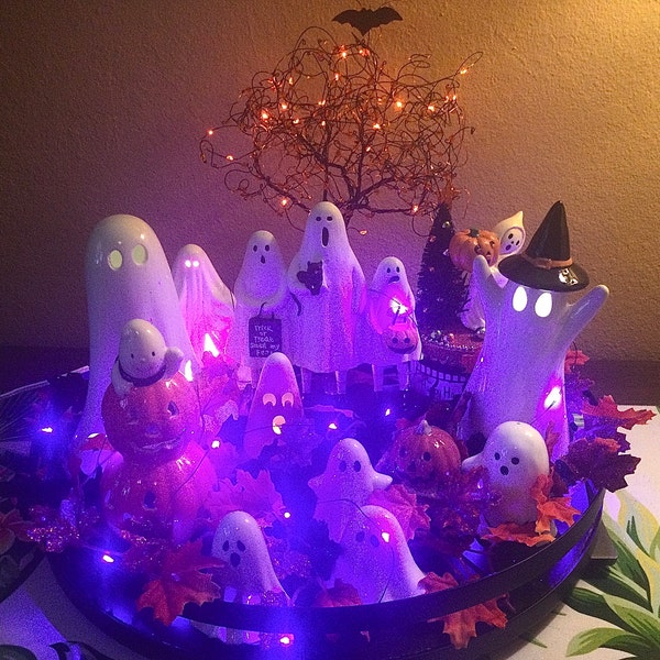 KC Gold Twisted Tree With Lavender Matte Beads, Yellow Crystal Stone ...