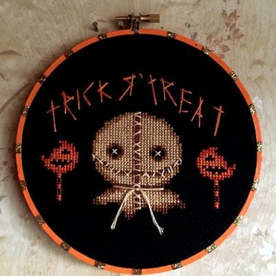 Trick or Treat Samuel Halloween Cross Stitch Pattern Horror, Spooky ...