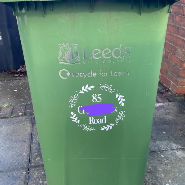 Personalised Wheelie Bin Vinyl Sticker: Refuse Bin Kerb Appeal - Etsy UK