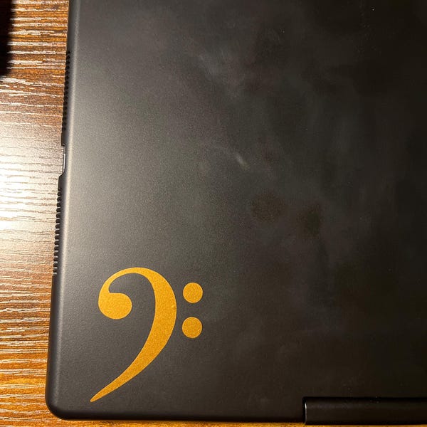 Bass Clef Sticker Music PICK SIZE COLOR Vinyl Decal Bumper Sticker - Etsy