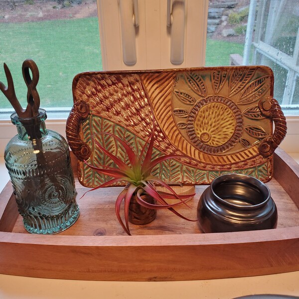 Sun Platter Hand Made Stoneware Pottery - Etsy