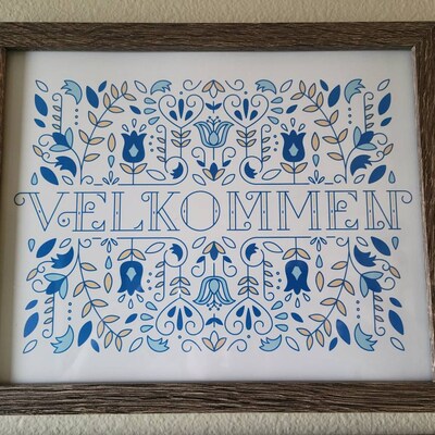 Norwegian Blessing table Prayer, Limited Edition Nordic Print ...