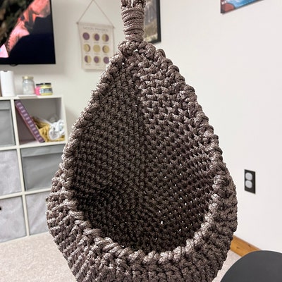 Crochet PATTERN, Teardrop Basket, Hanging Basket, Storage Basket ...